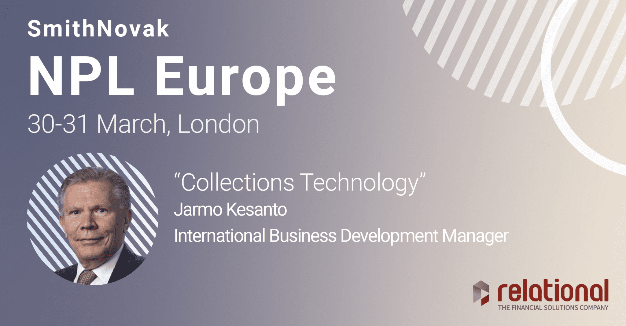 Save the date - NPL Europe, SmithNovak - Relational